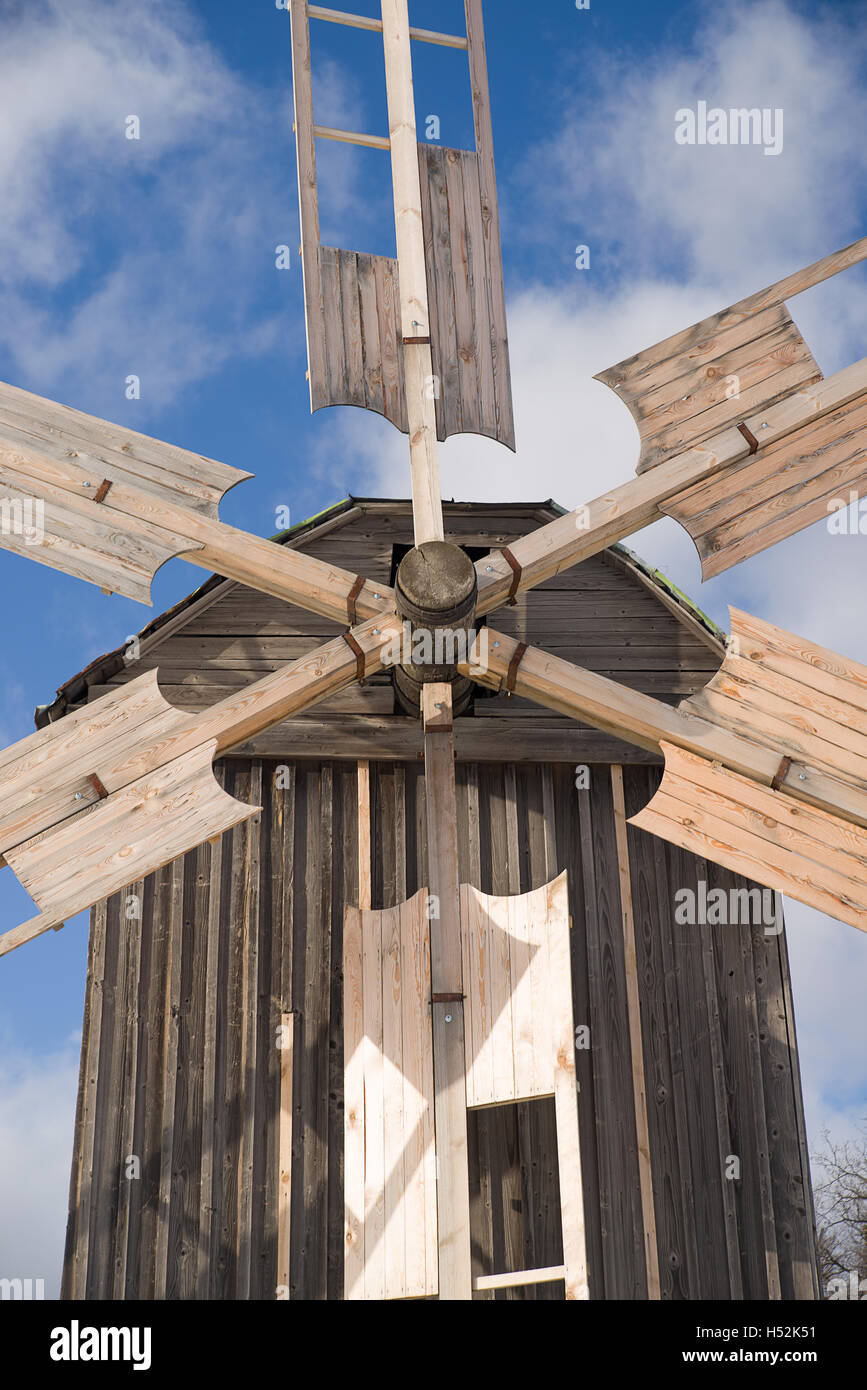The wings of a windmill against the sky with clouds Stock Photo - Alamy