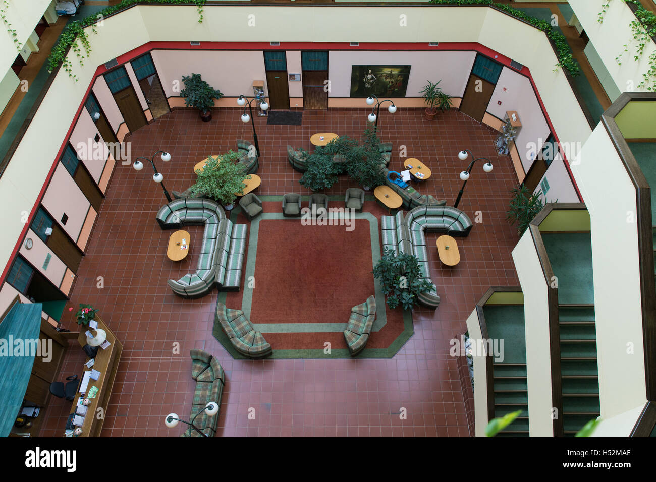 Hotel Atrium. Hall . and the balconies. Corridors of the . View from ...