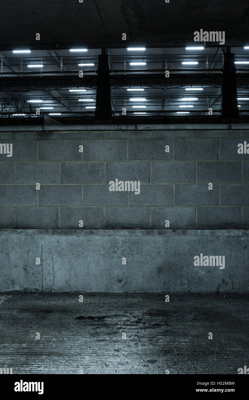 Empty Concrete Car Park Inside the Building Stock Photo - Alamy