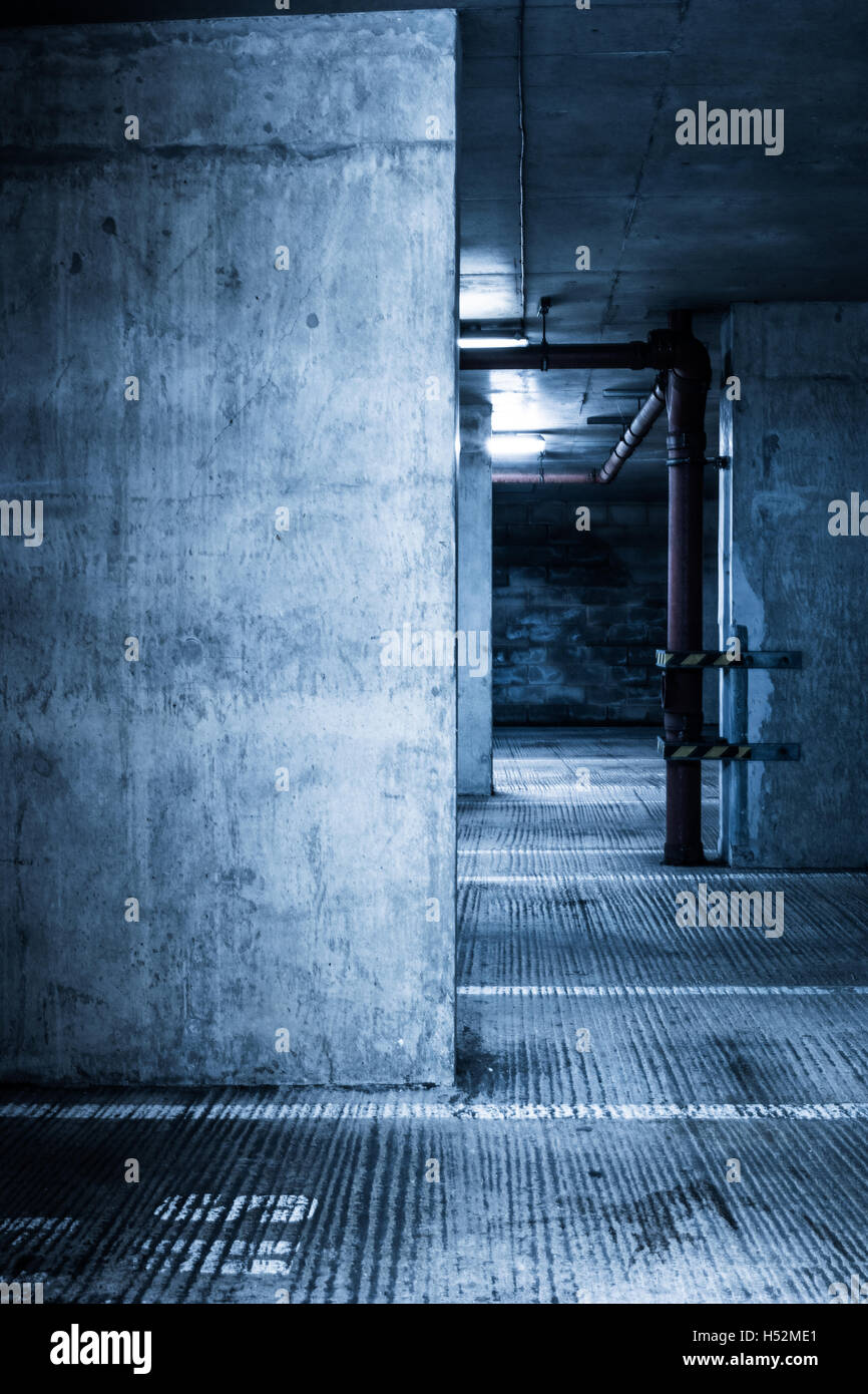 Empty Concrete Car Park Inside the Building Stock Photo - Alamy