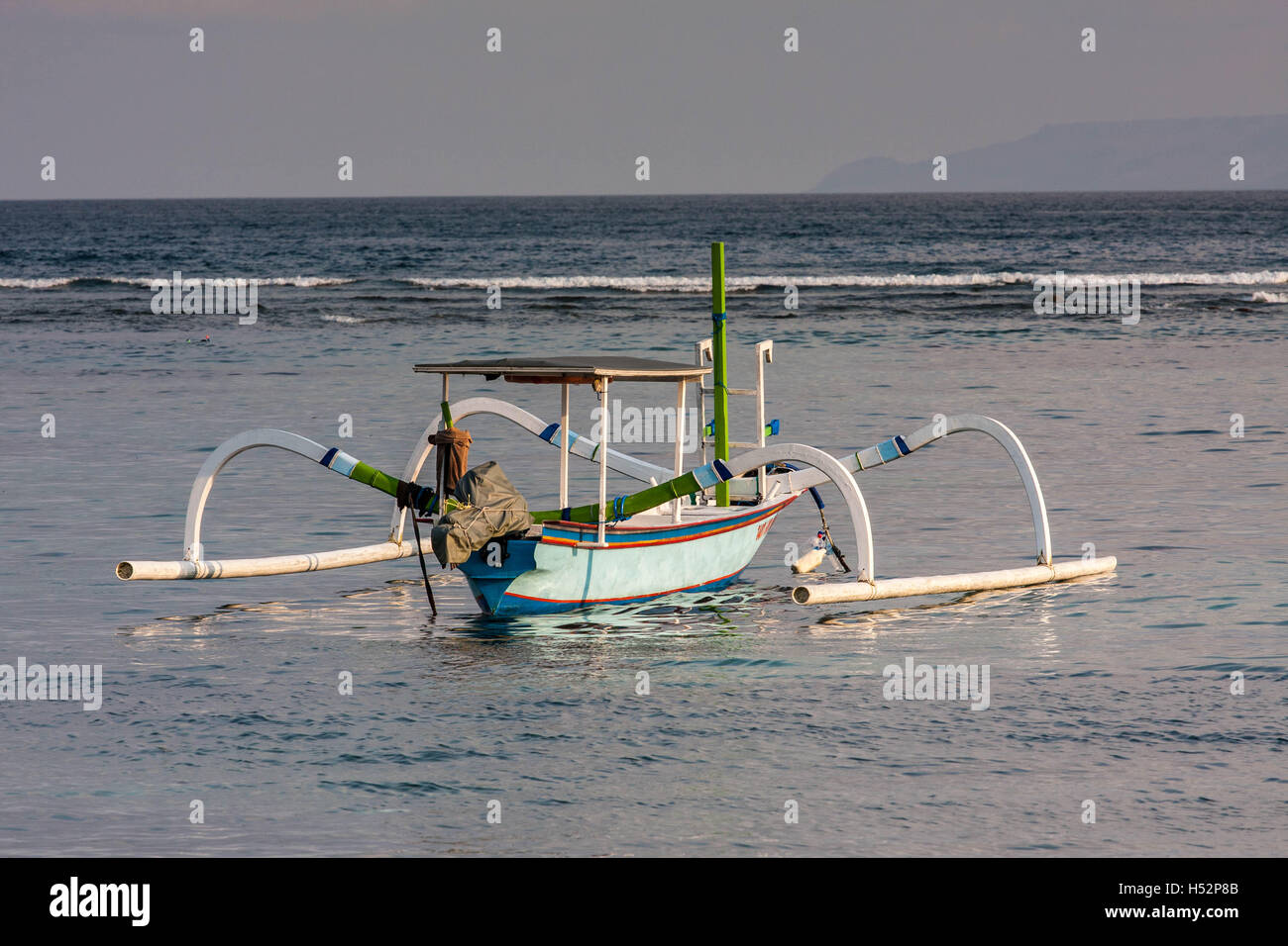 Traditional Bali Fishermen Boat in Padang Bai Stock Photo - Alamy