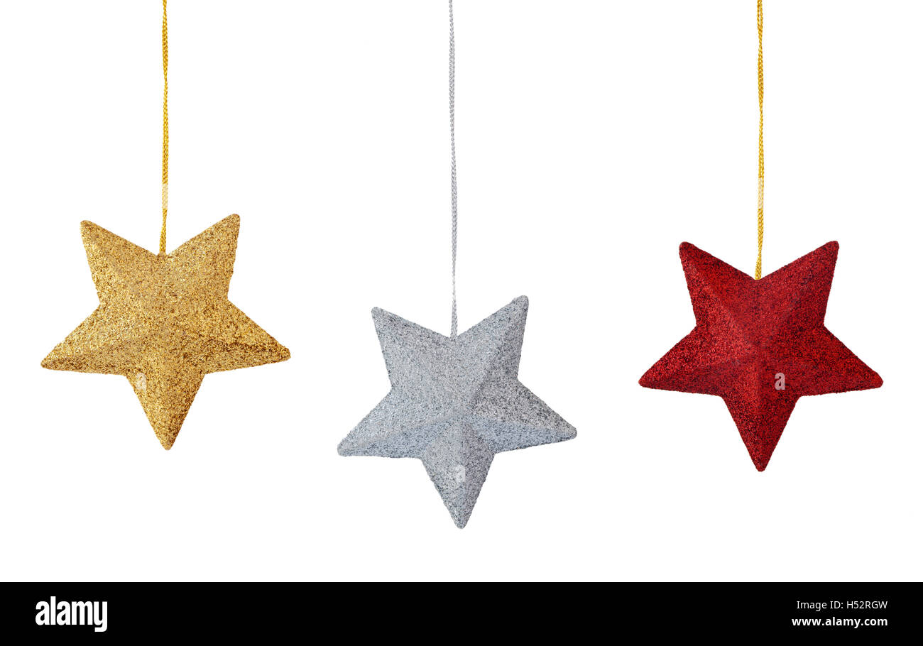 Set of colorful stars isolated on white background Stock Photo - Alamy