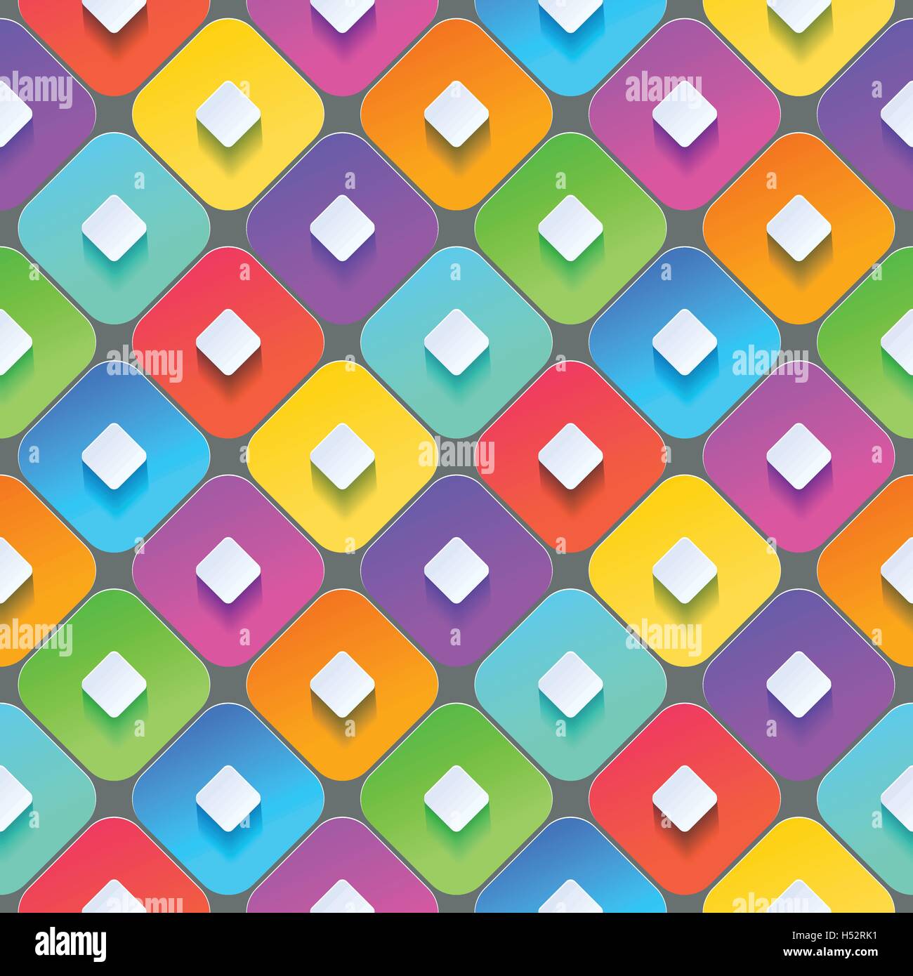 Abstract 3d geometric background. Colorful seamless texture with shadow ...
