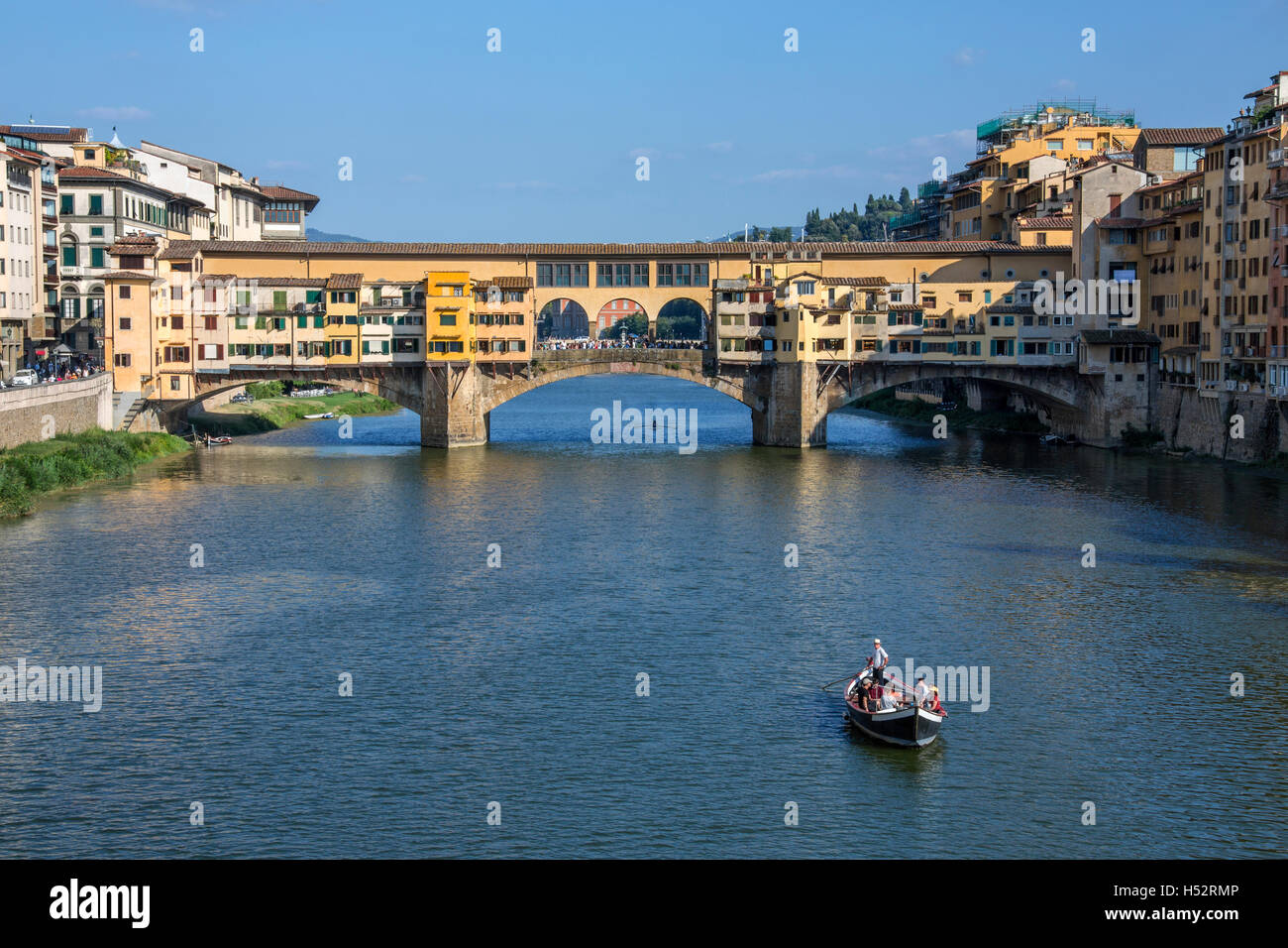 Florence, Italy - The Ponte Vecchio (Old Bridge] is a Medieval stone ...