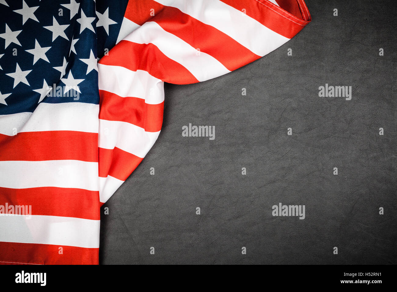 USA flag on grey background Stock Photo - Alamy