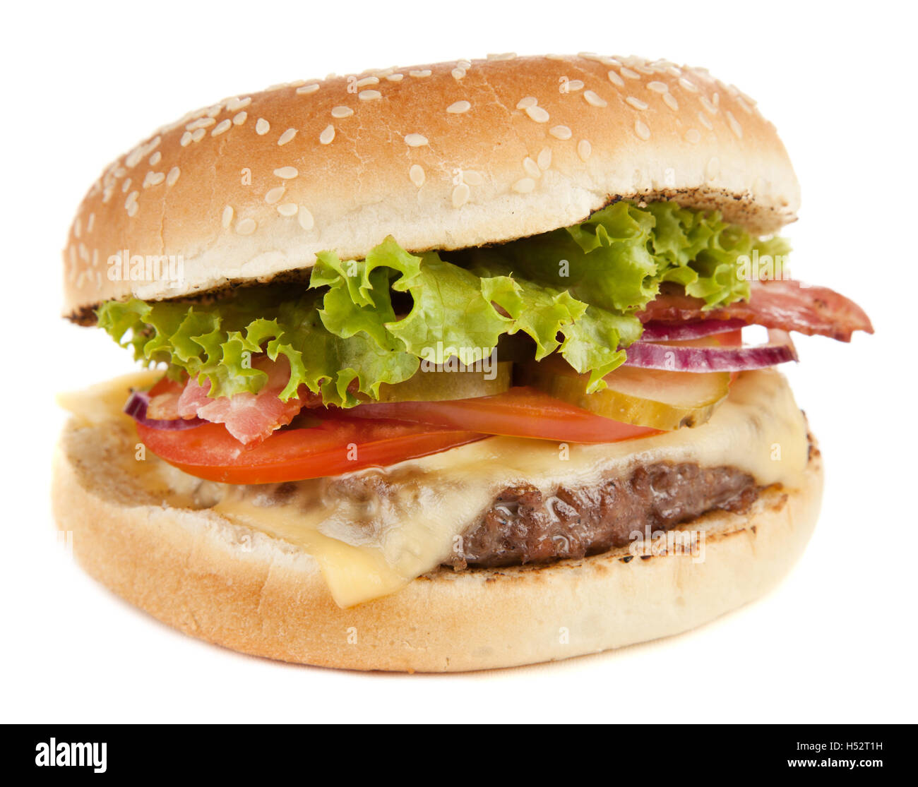 Grilled burger beef meat Cut Out Stock Images & Pictures - Alamy