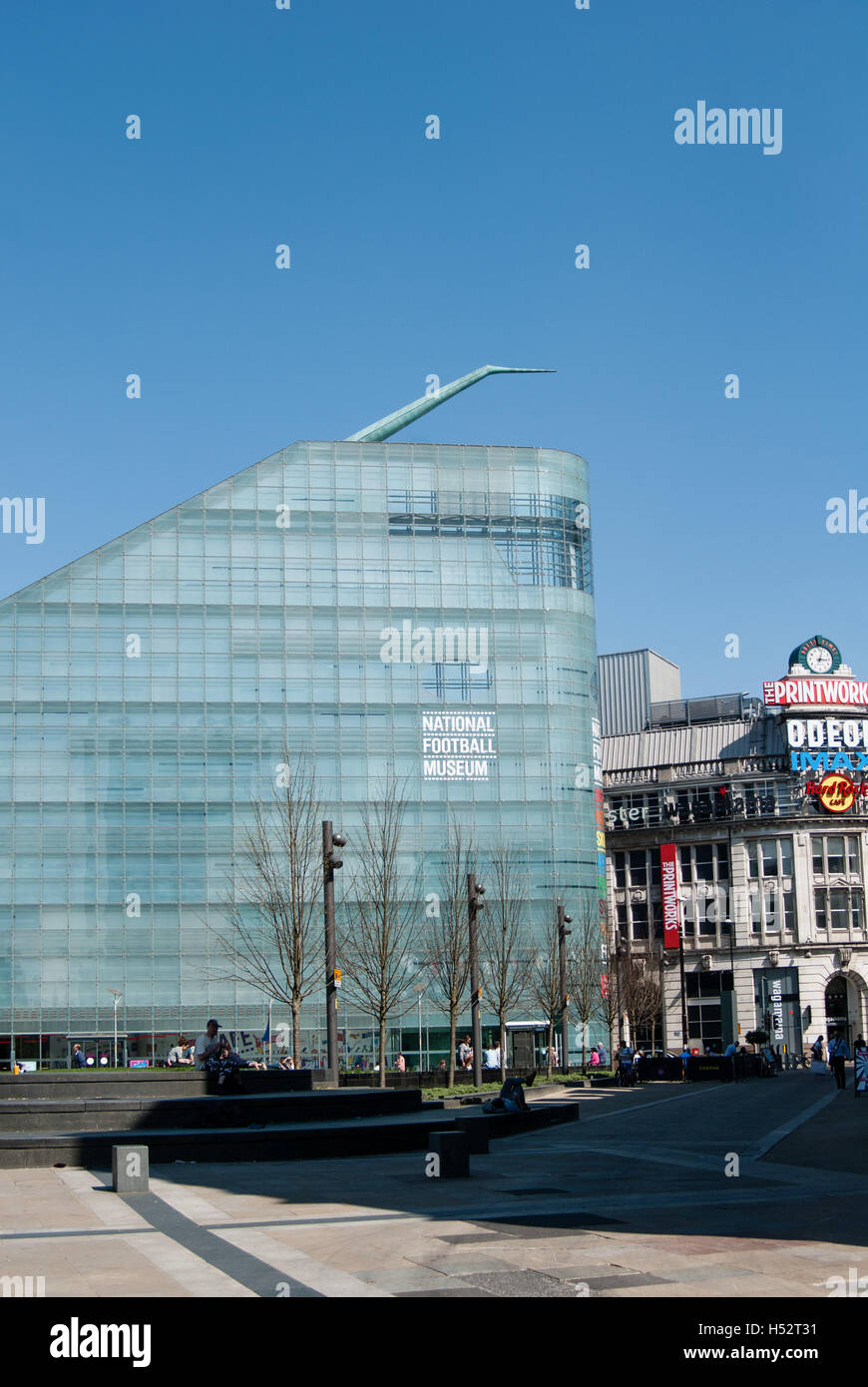 Museum of Football building in the centre of Manchester, England Stock ...
