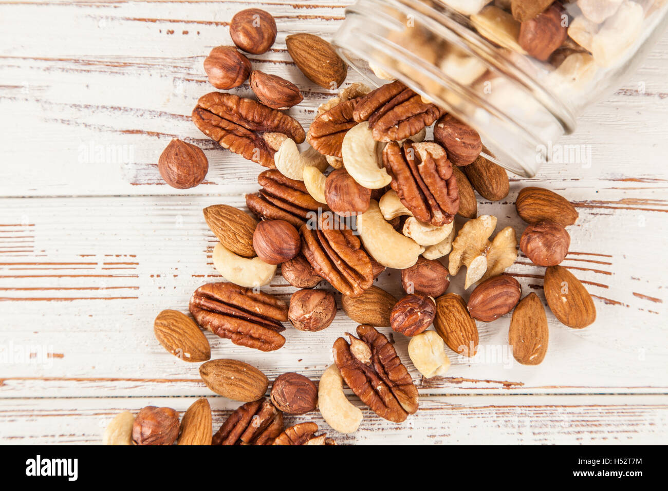 Mix of different nuts closeup photo Stock Photo - Alamy