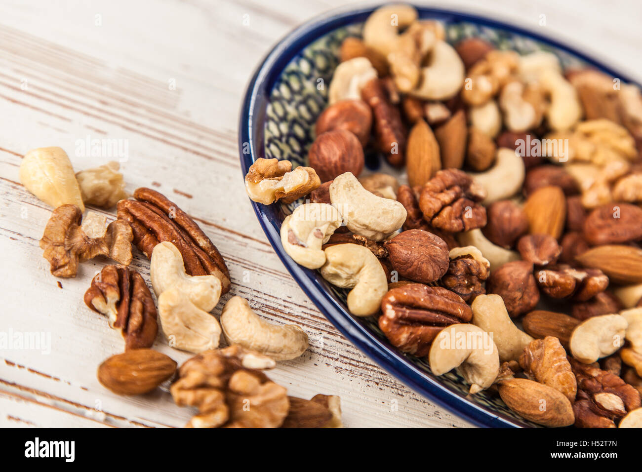 Mix of different nuts closeup photo Stock Photo - Alamy