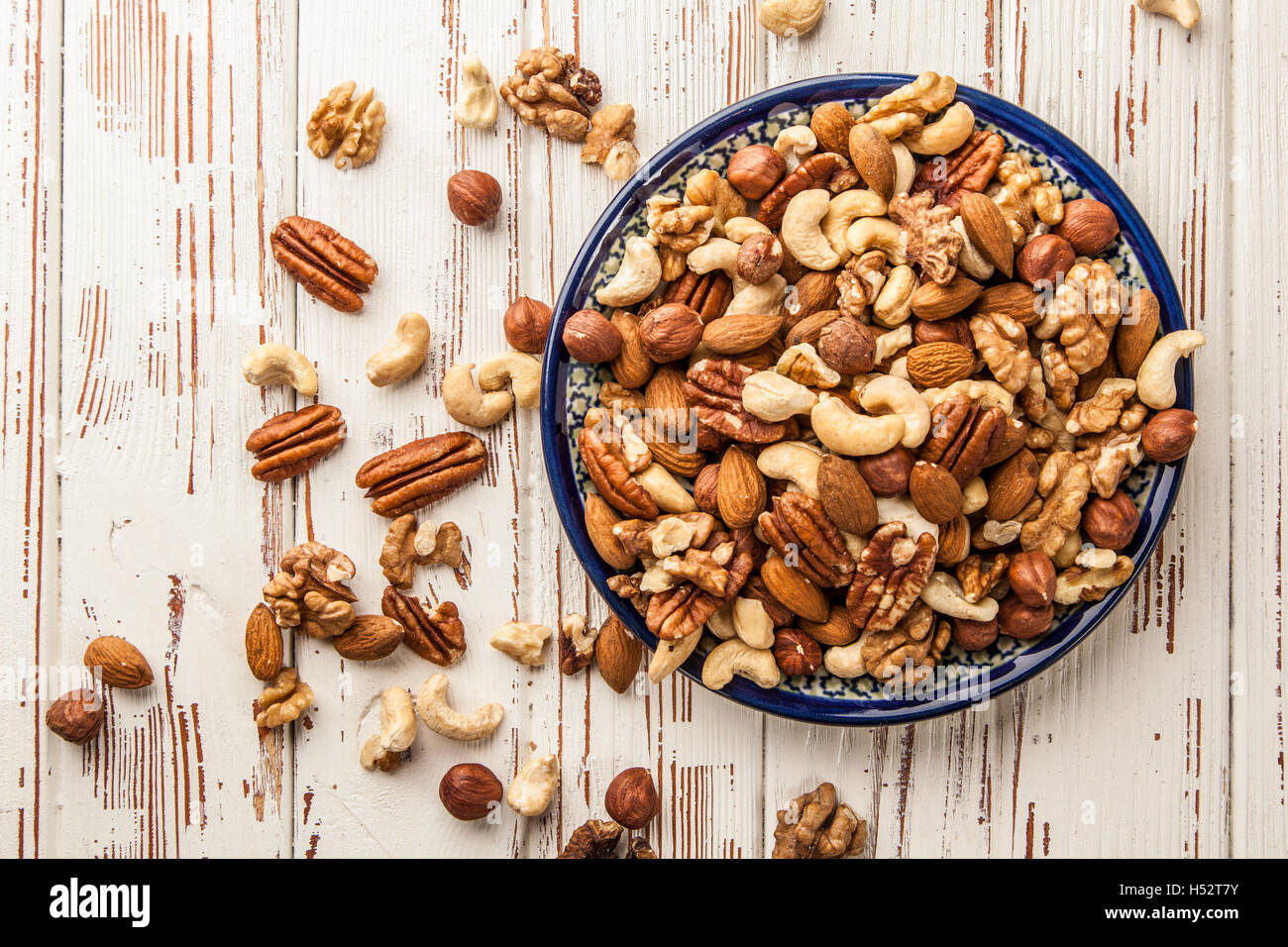 Mix of different nuts closeup photo Stock Photo - Alamy