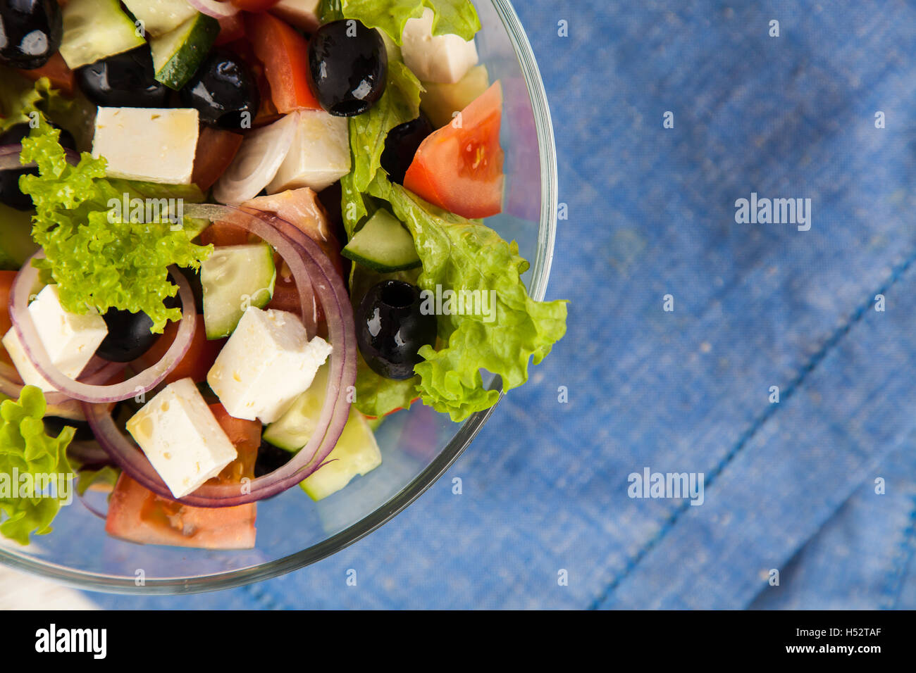 Delicious greek salad Stock Photo - Alamy