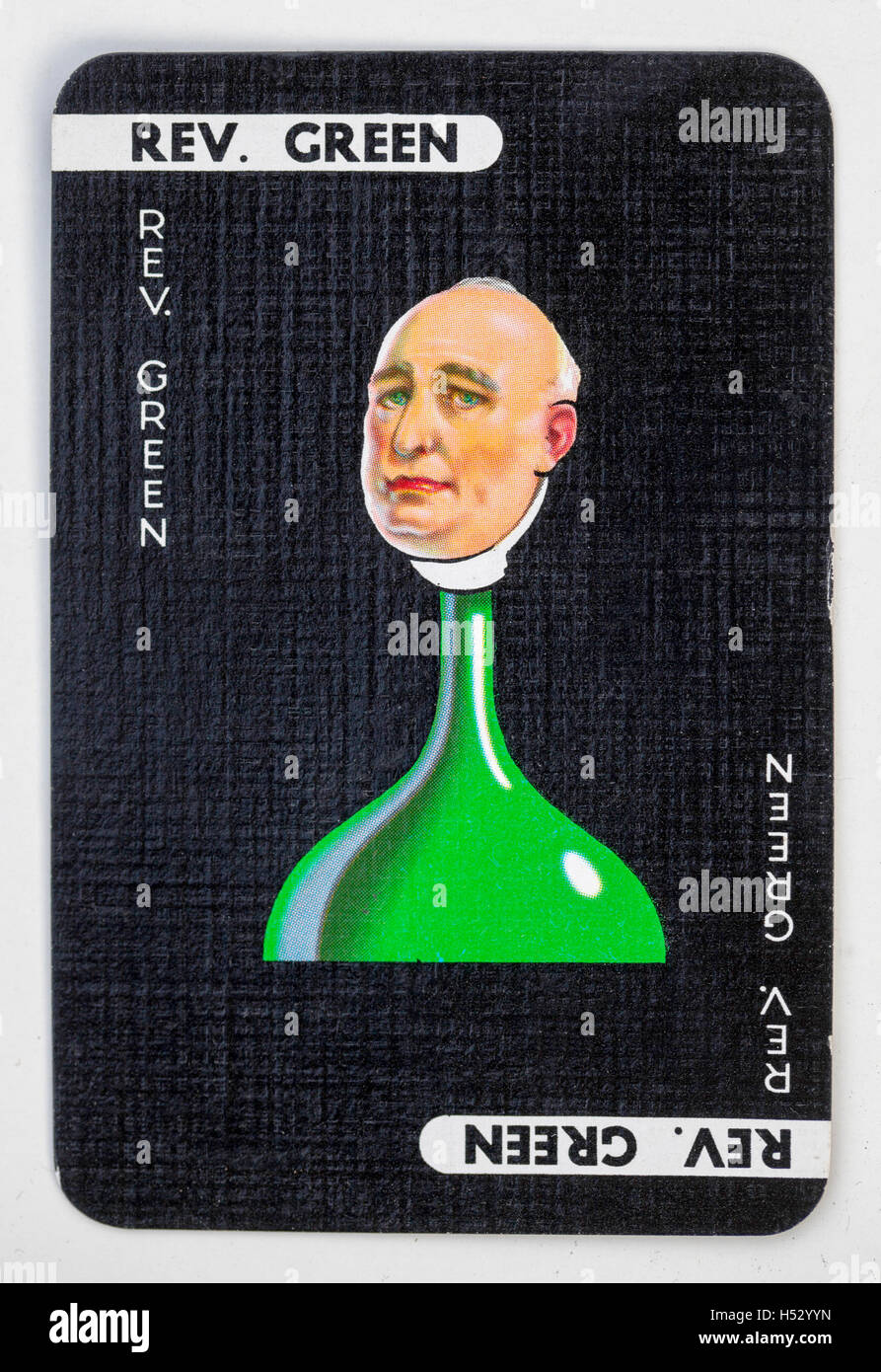 Reverend Green Playing Card from a Vintage Game of Cluedo Stock Photo ...