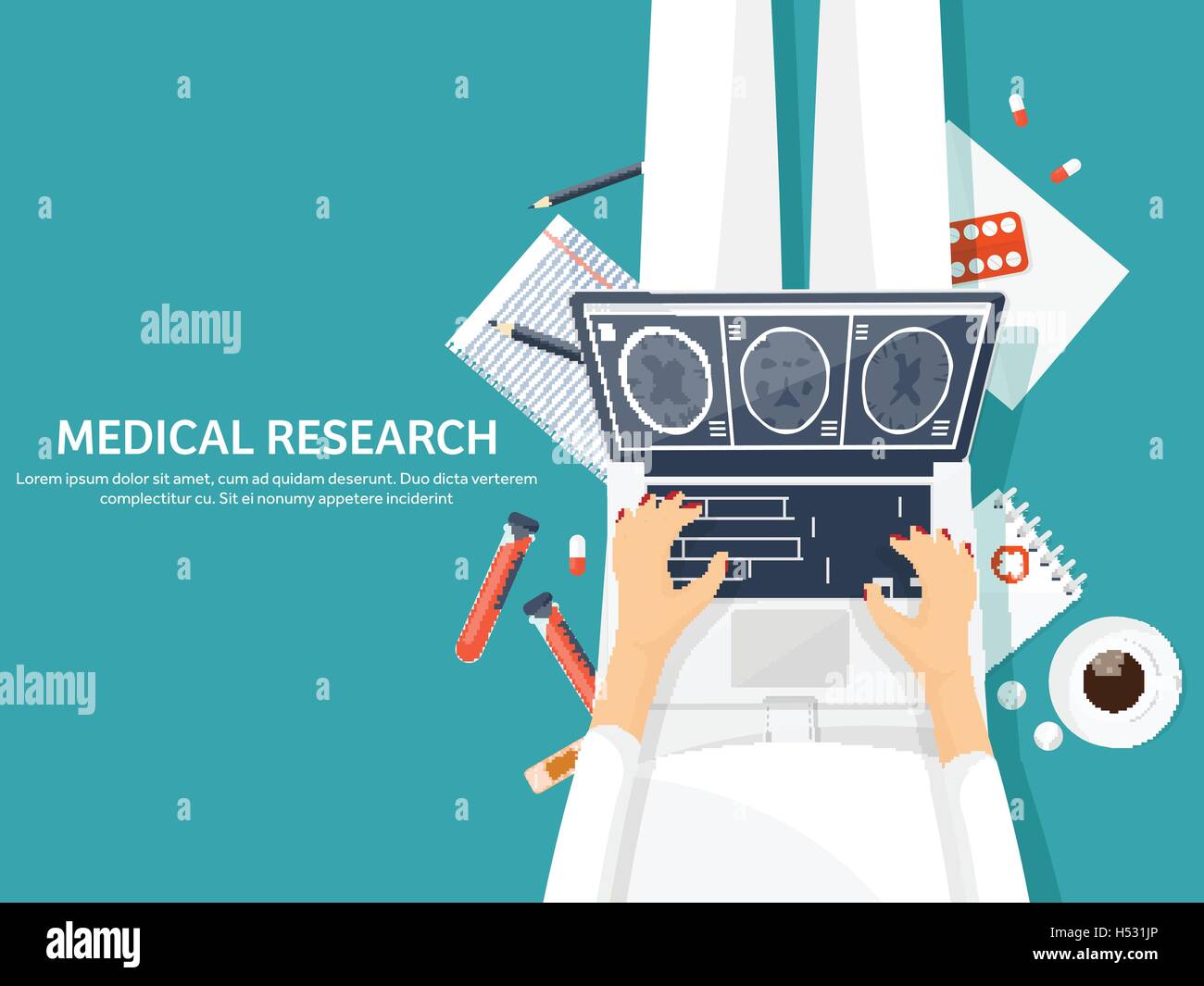 Medical flat background. Health care,first aid,research, cardiology ...