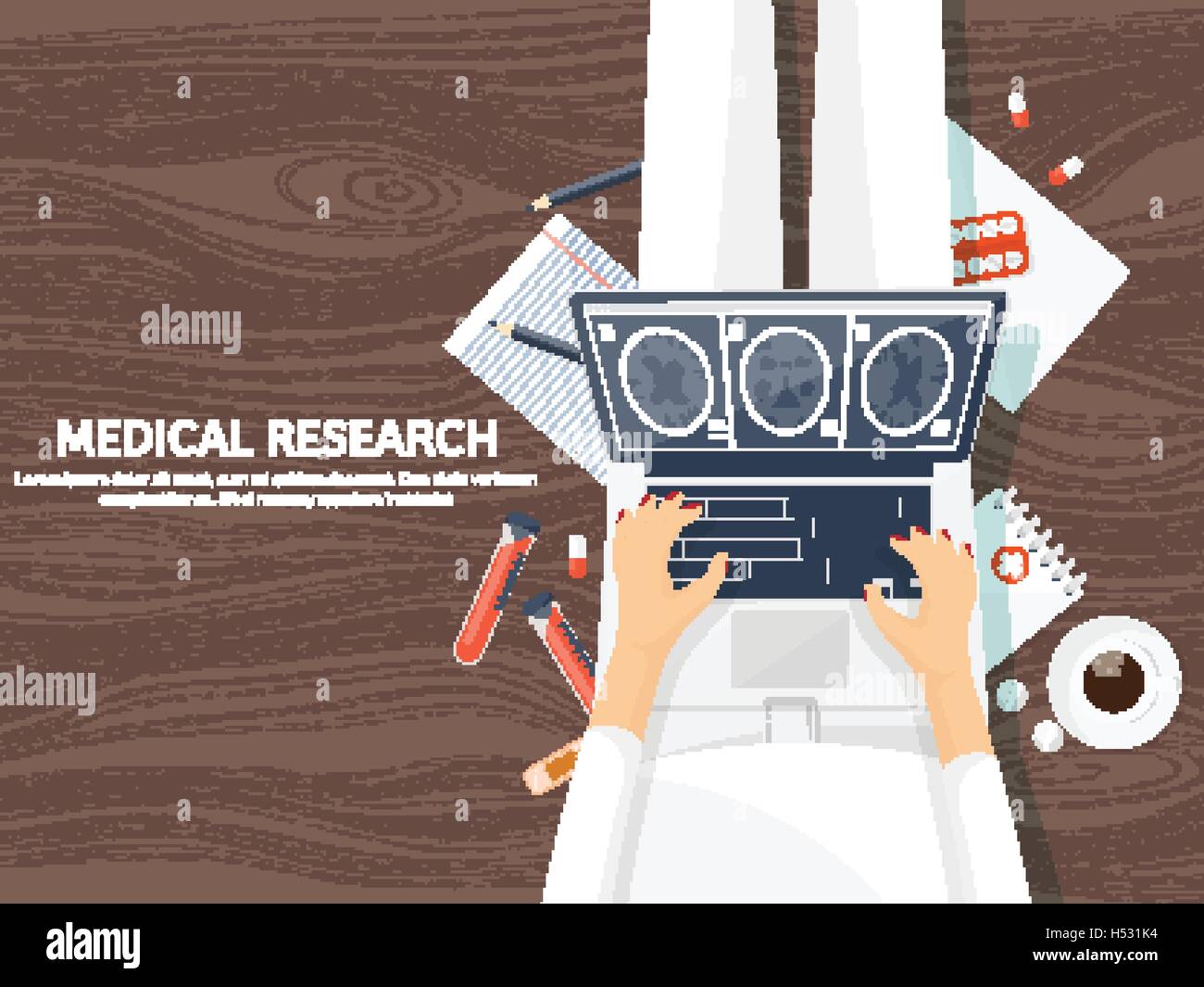 Medical flat background. Health care,first aid,research, cardiology ...