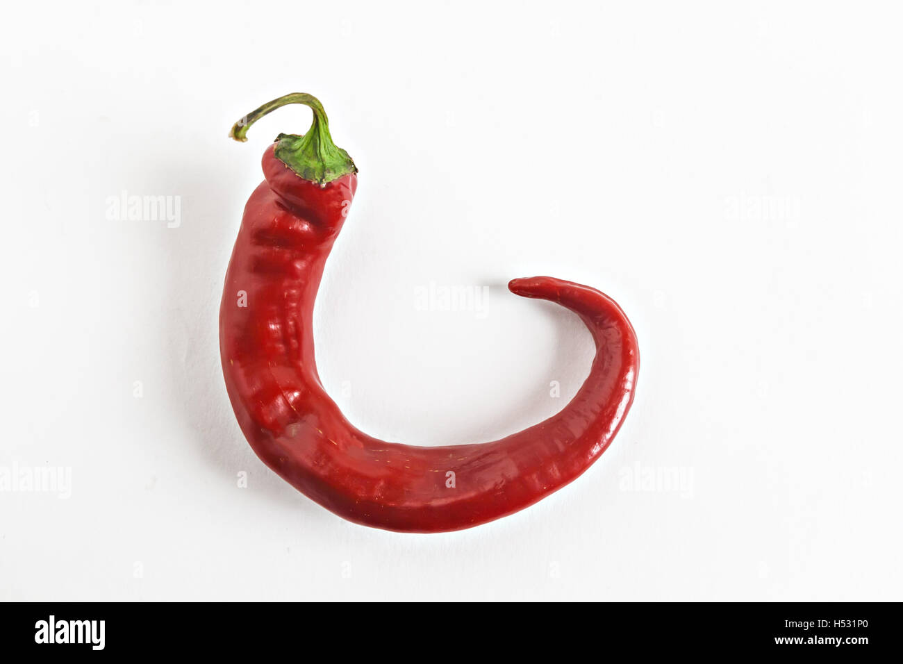 One pod of red chili peppers isolated Stock Photo - Alamy