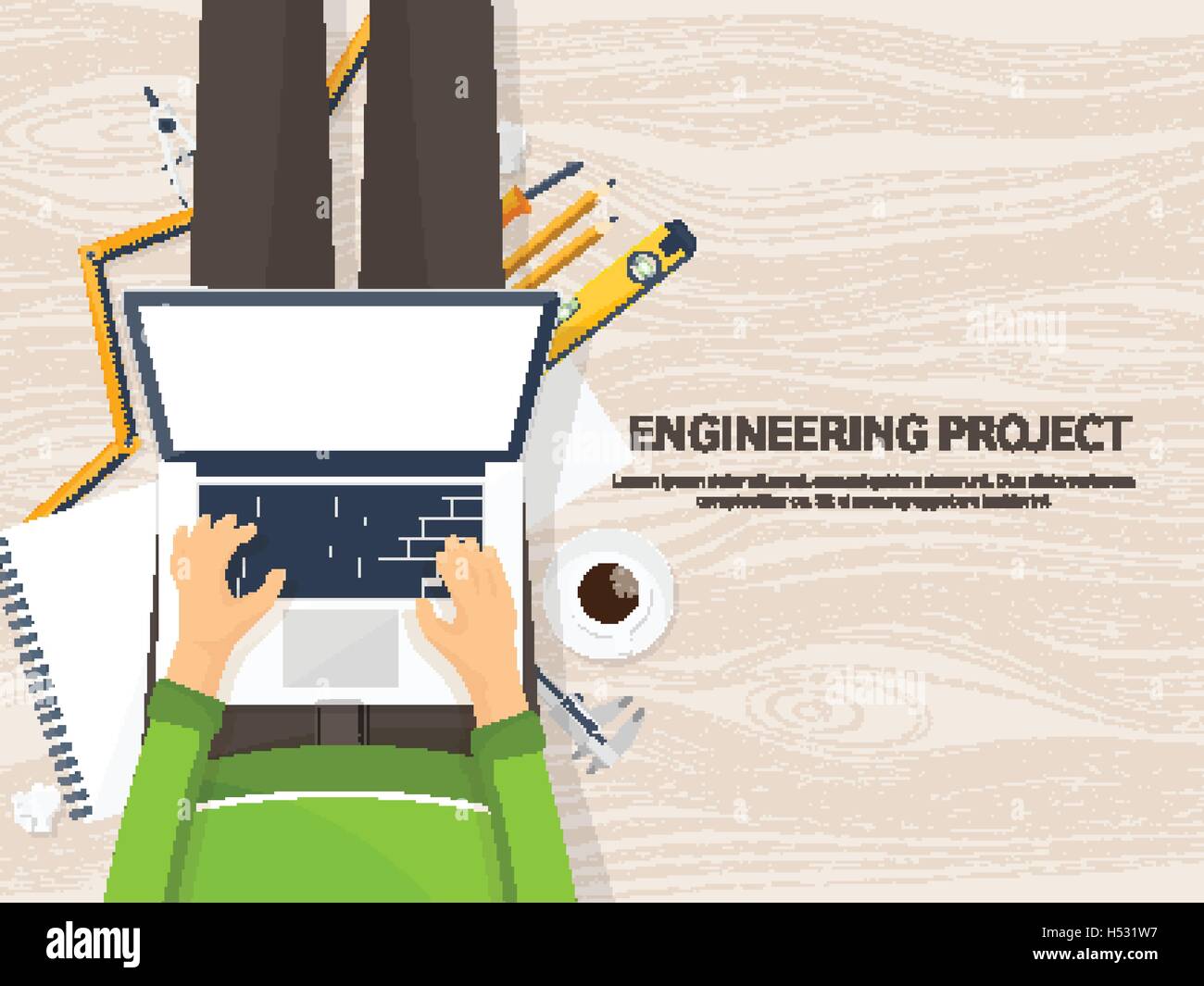 Vector illustration. Engineering and architecture. Drawing ...