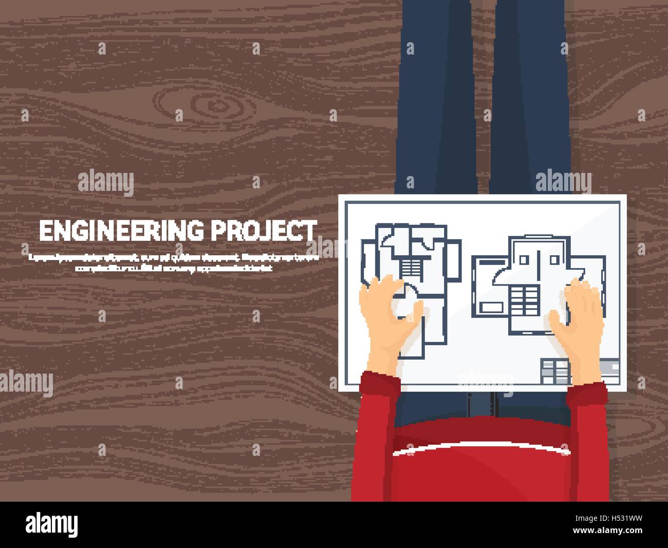 Vector illustration. Engineering and architecture. Drawing ...