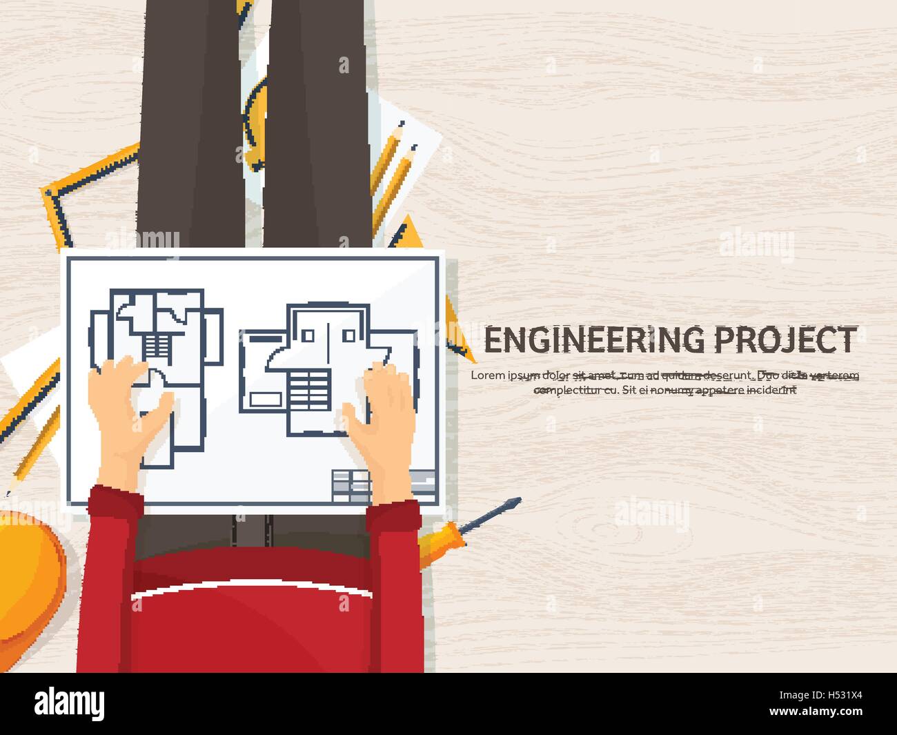 Vector illustration. Engineering and architecture. Drawing ...