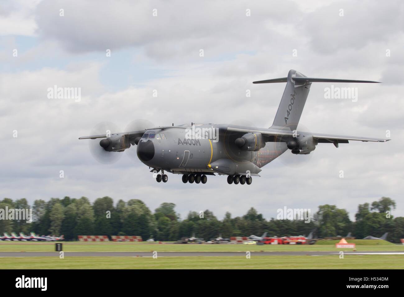 Airbus A400M Atlas landing at the Royal International Air Tattoo Stock ...