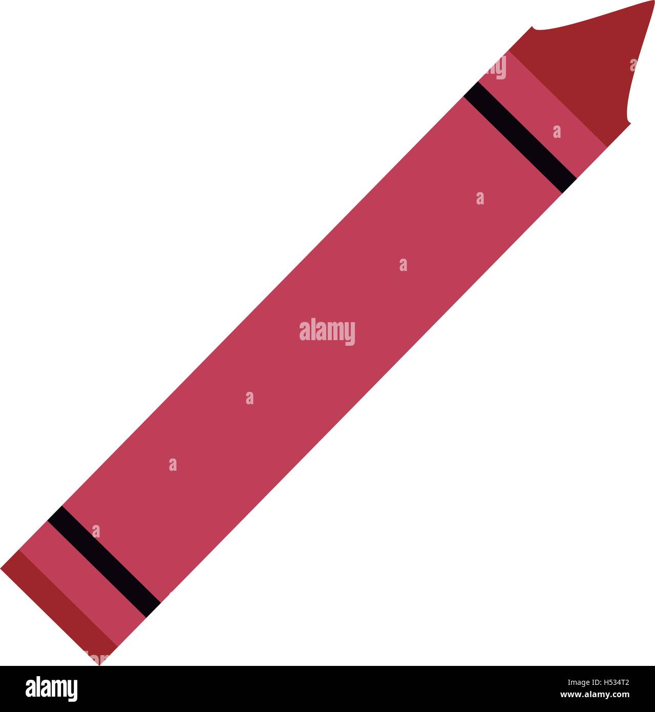 Isolated red crayon, School supply vector illustration Stock Vector ...