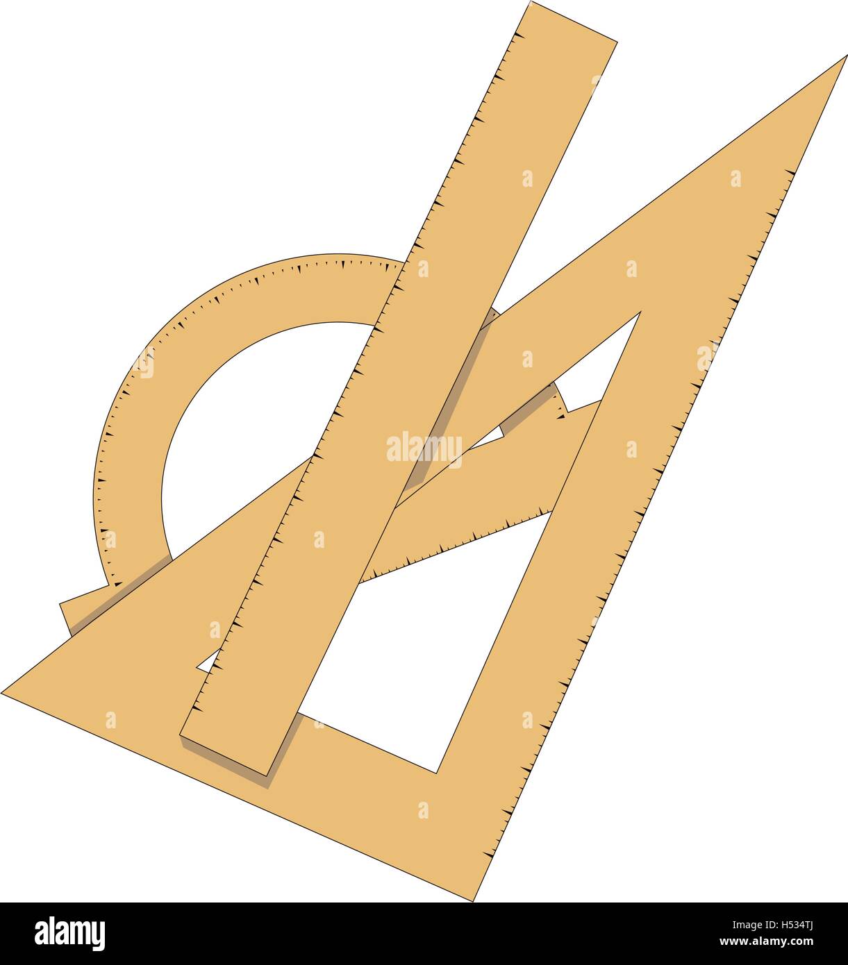 Set of rulers, School supply vector illustration Stock Vector Image ...