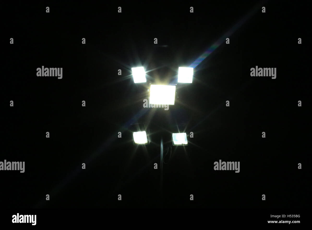 A floodlight in use during Redbridge vs Barkingside, Essex Senior ...