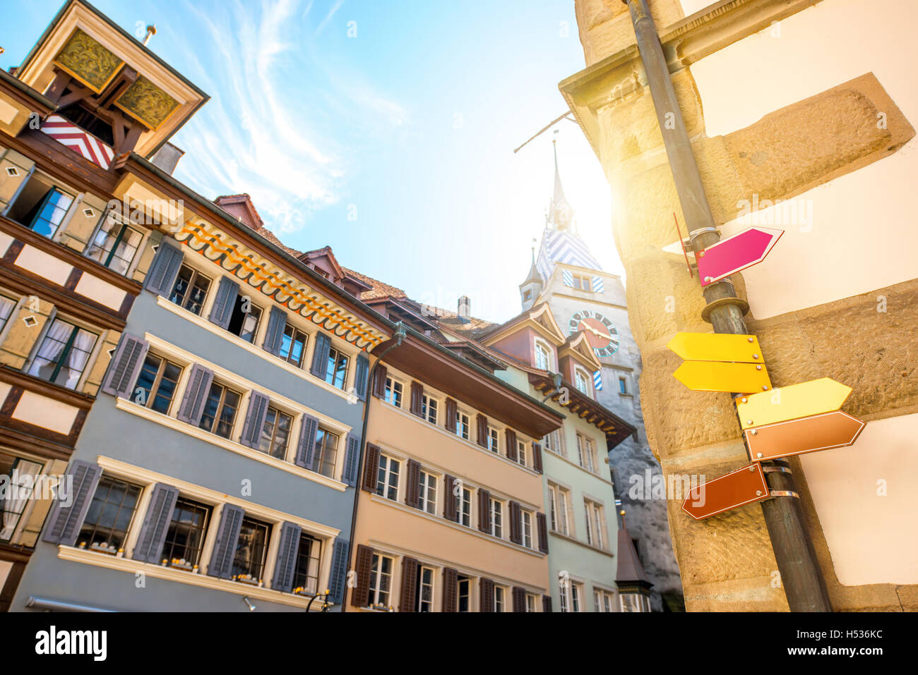 Typical historical swiss architecture Stock Photo - Alamy