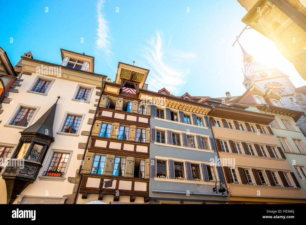 Typical historical swiss architecture Stock Photo - Alamy