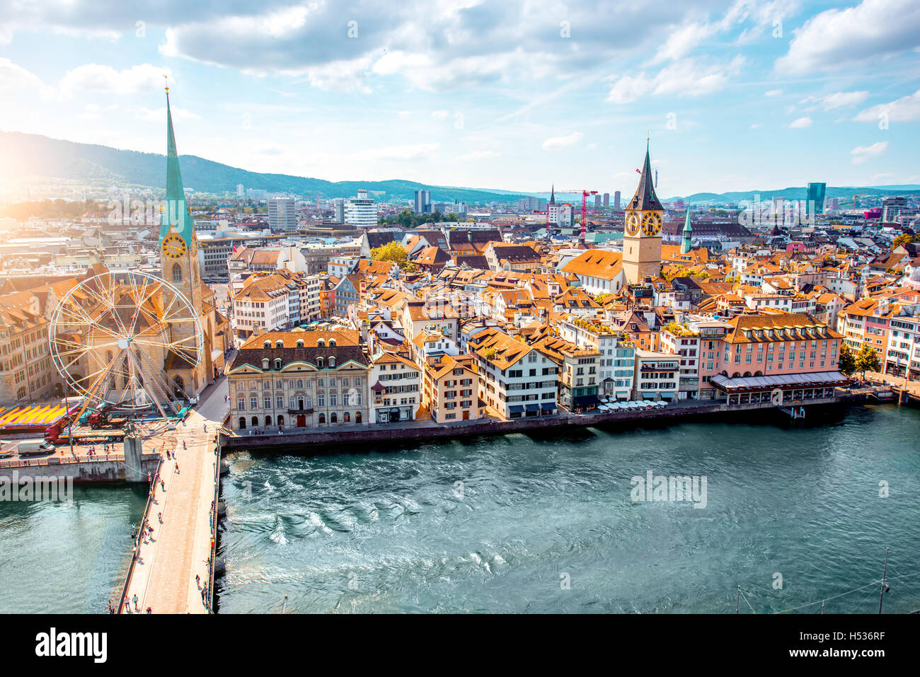 Aerial view of zurich hi-res stock photography and images - Alamy