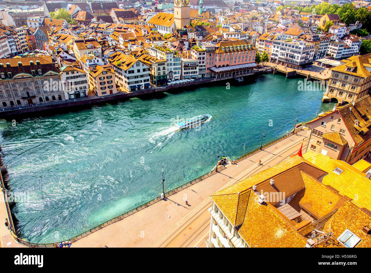 Aerial view on Zurich city in Switzerland Stock Photo - Alamy