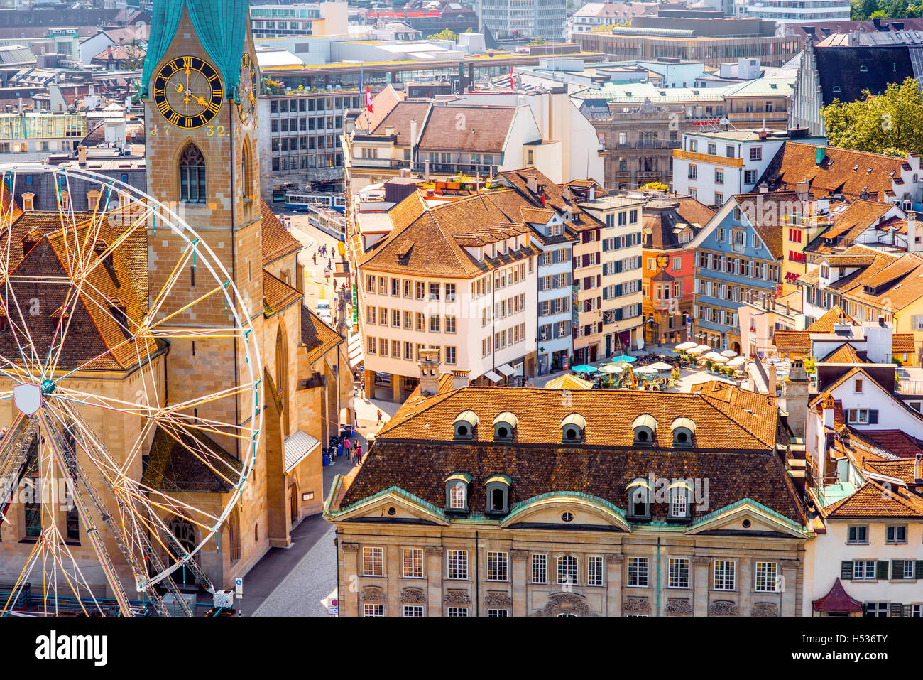 Aerial view of zurich hi-res stock photography and images - Alamy