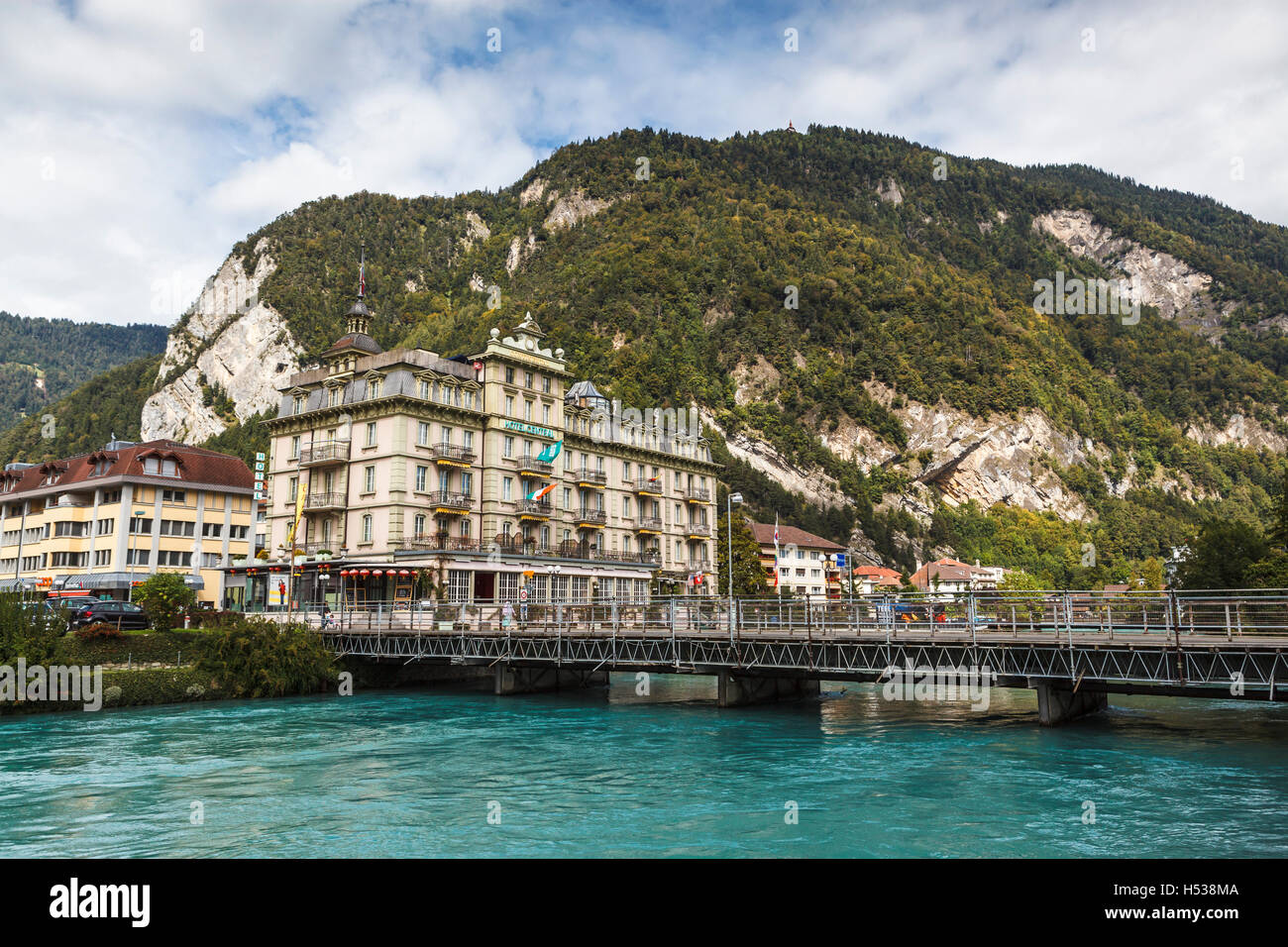 Hotel Central Continetal by the River Aare in Interlaken, Switzerland ...