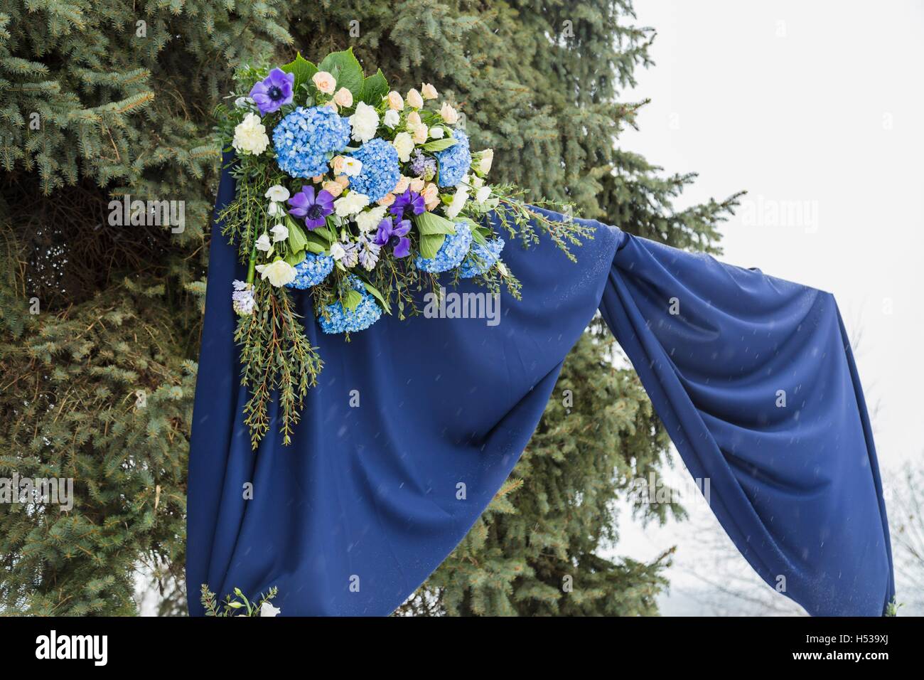 Beautiful wedding arch for marriage Stock Photo - Alamy