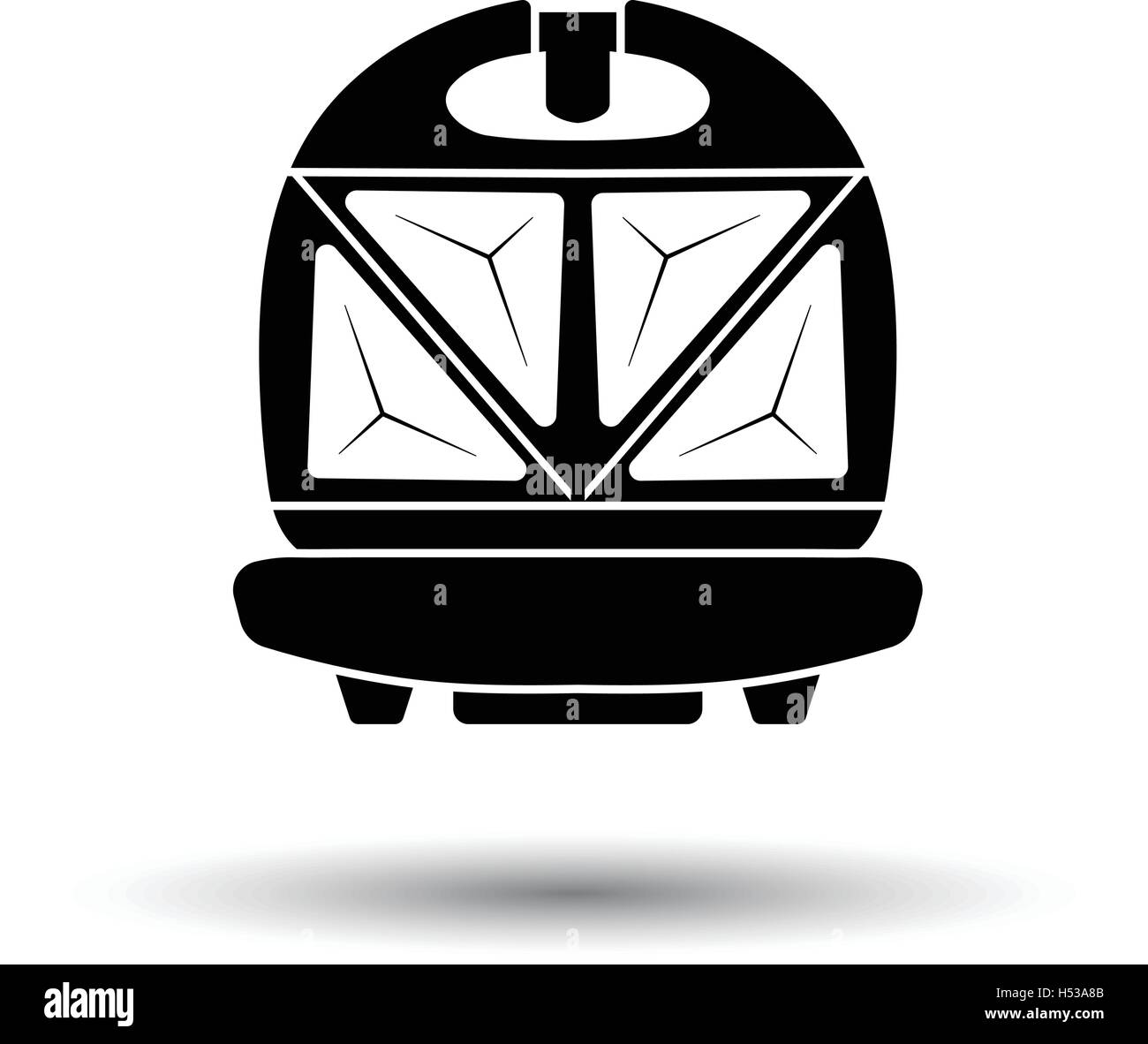 Kitchen sandwich maker icon. White background with shadow design ...