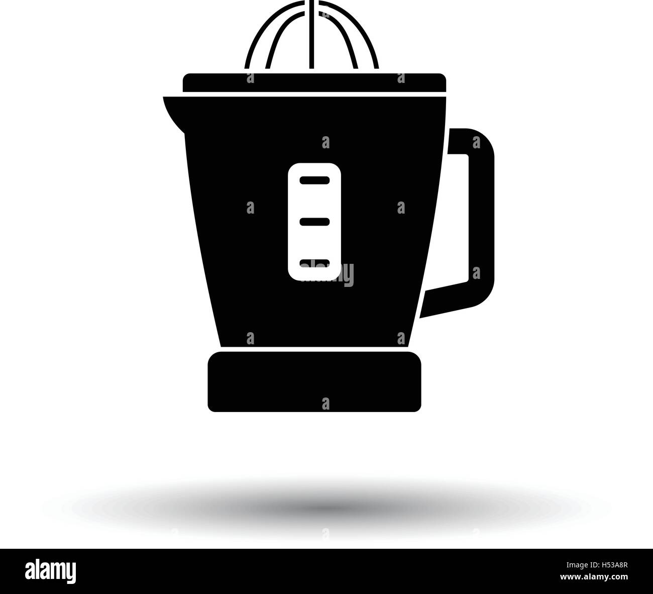 Citrus juicer machine icon. White background with shadow design. Vector ...