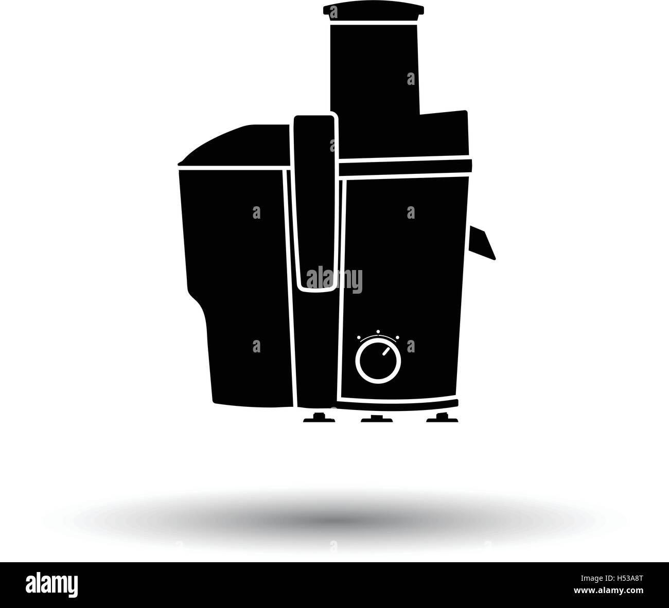 Juicer machine icon. White background with shadow design. Vector ...