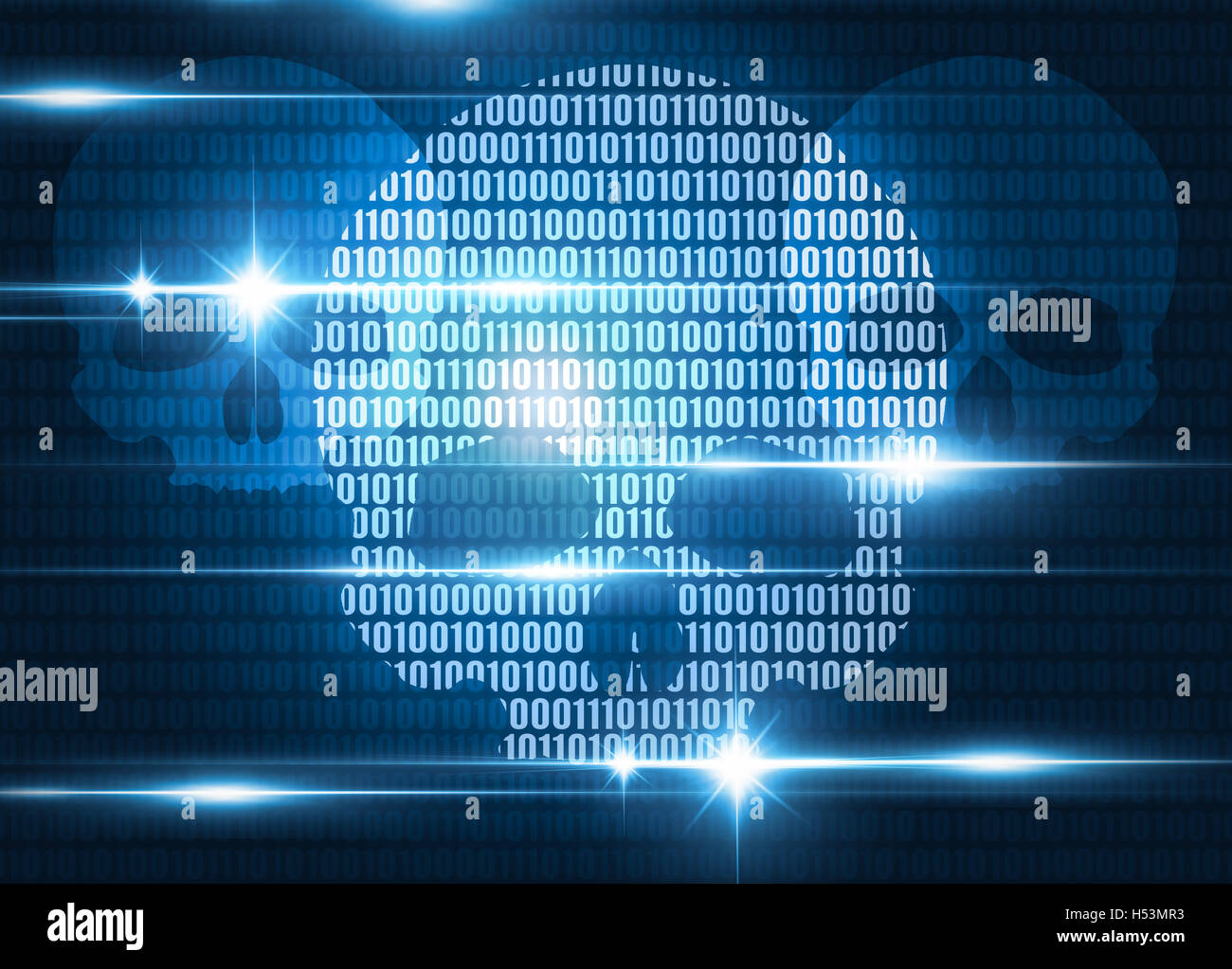 human skull on digital background Stock Photo - Alamy