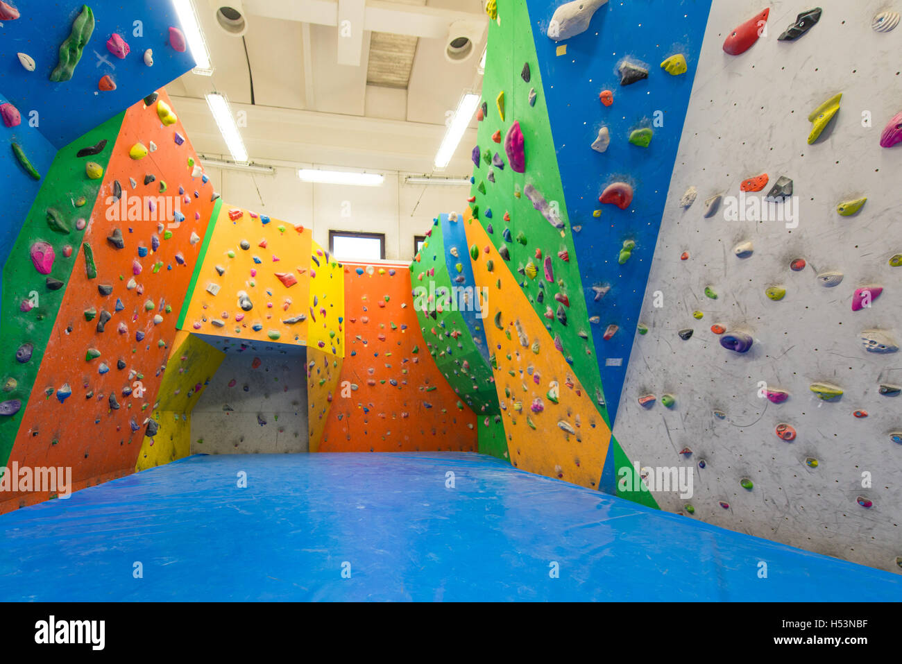 Indoor climbing training Stock Photo - Alamy