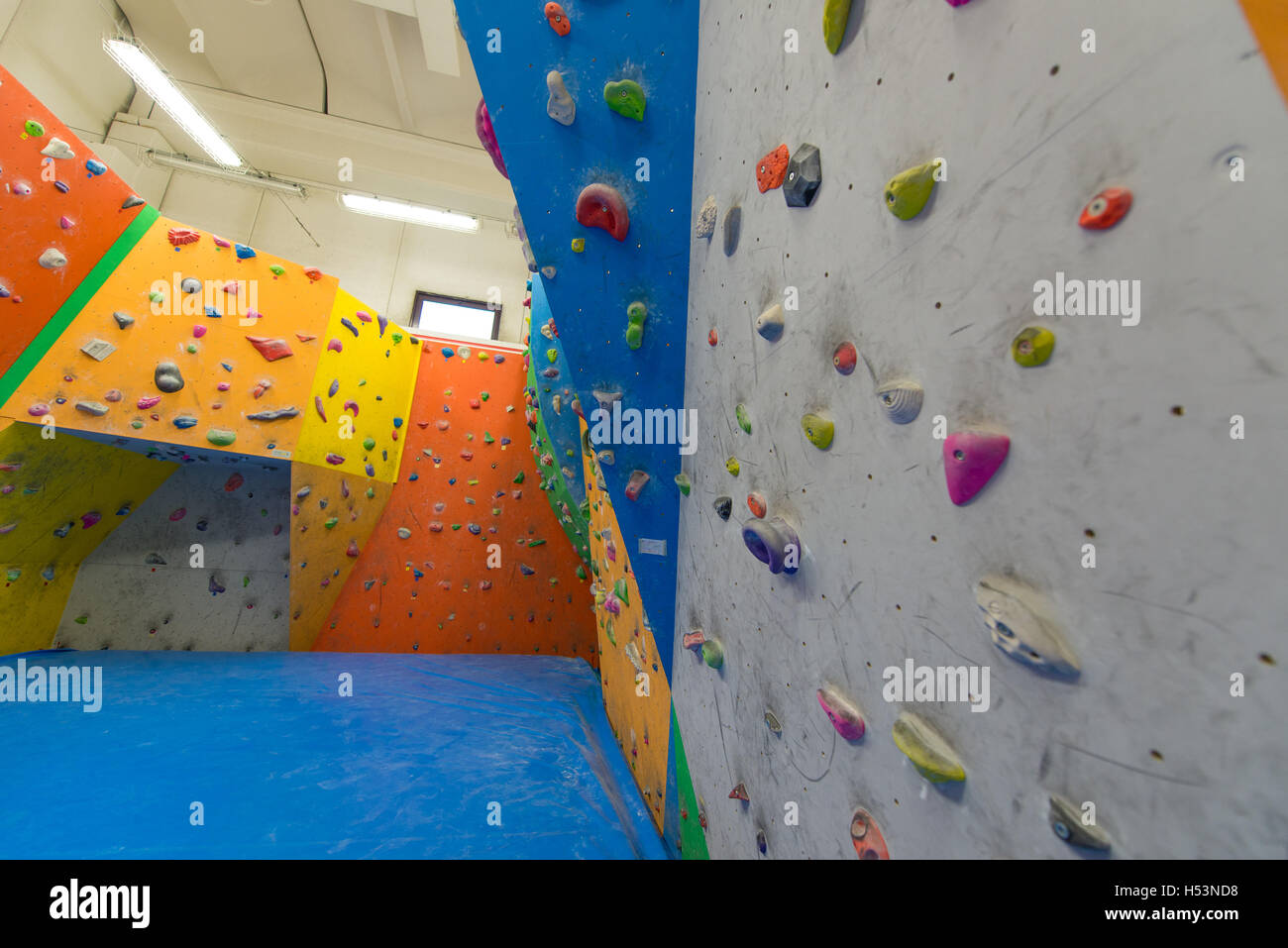 Indoor climbing training Stock Photo - Alamy