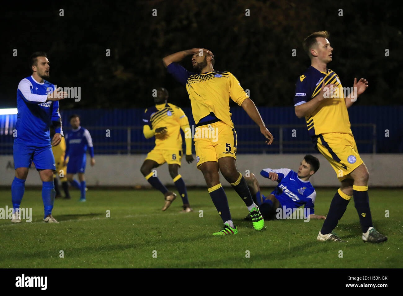 Leon Smith of Barkingside goes close to a goal during Redbridge vs ...
