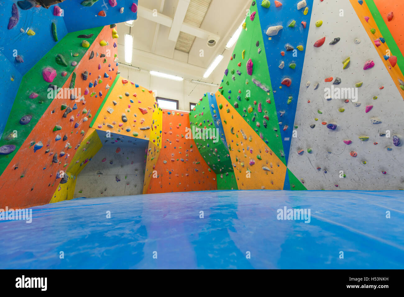 Indoor climbing training Stock Photo - Alamy