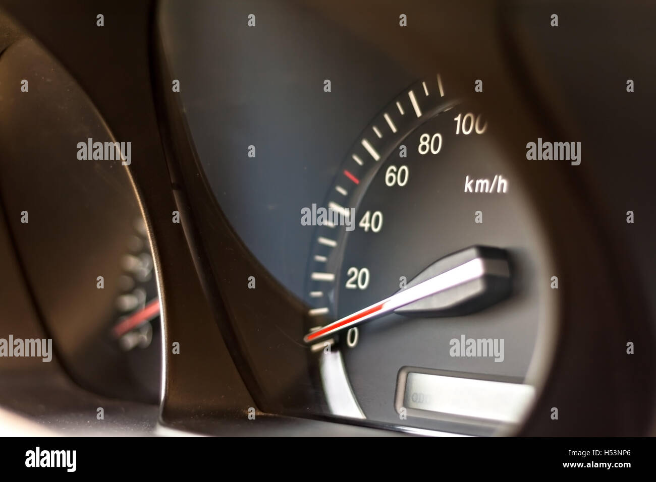car speedometer in perspective closeupю Stock Photo - Alamy