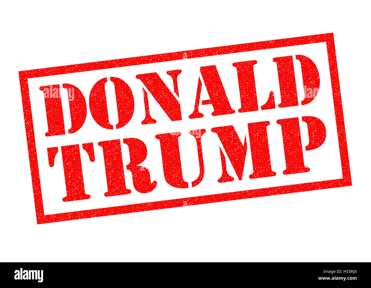 LONDON, UK - 11TH OCTOBER 2016: A DONALD TRUMP red Rubber Stamp over a ...