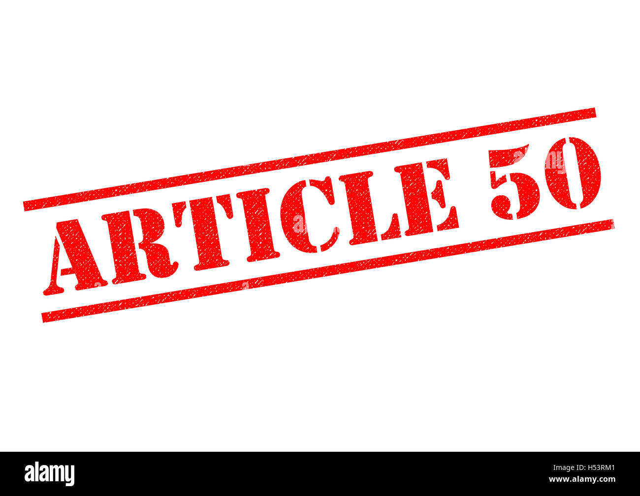 ARTICLE 50 red rubber Stamp over a white background Stock Photo - Alamy