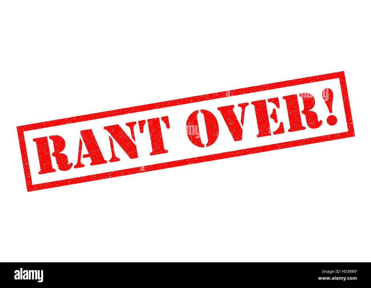 RANT OVER! red Rubber Stamp over a white background Stock Photo - Alamy