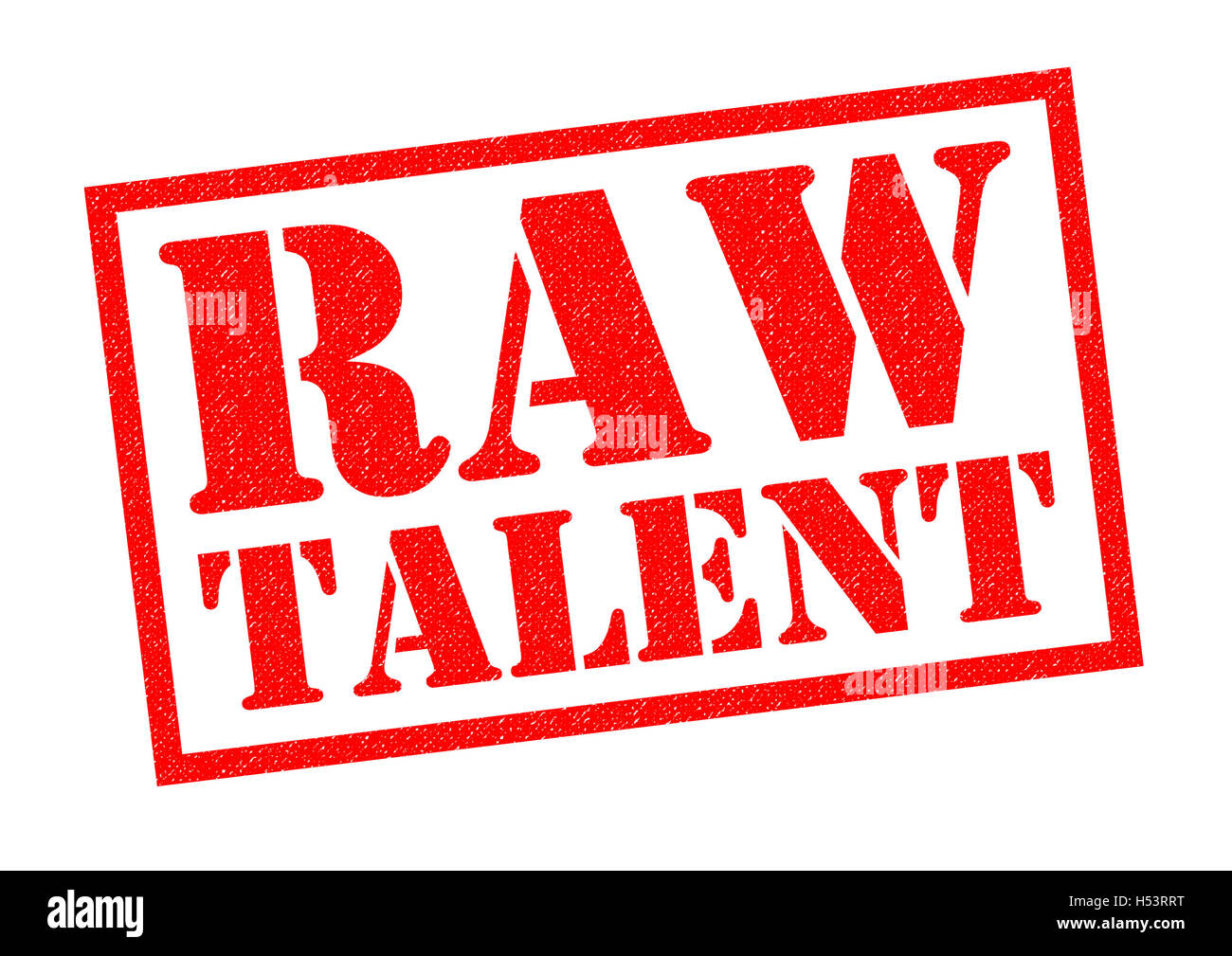 RAW TALENT red Rubber Stamp over a white background Stock Photo - Alamy