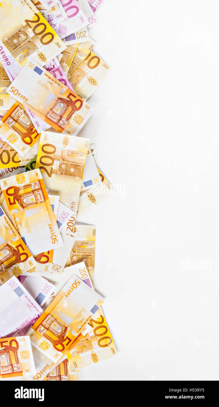 Background of euros with space for text Stock Photo - Alamy