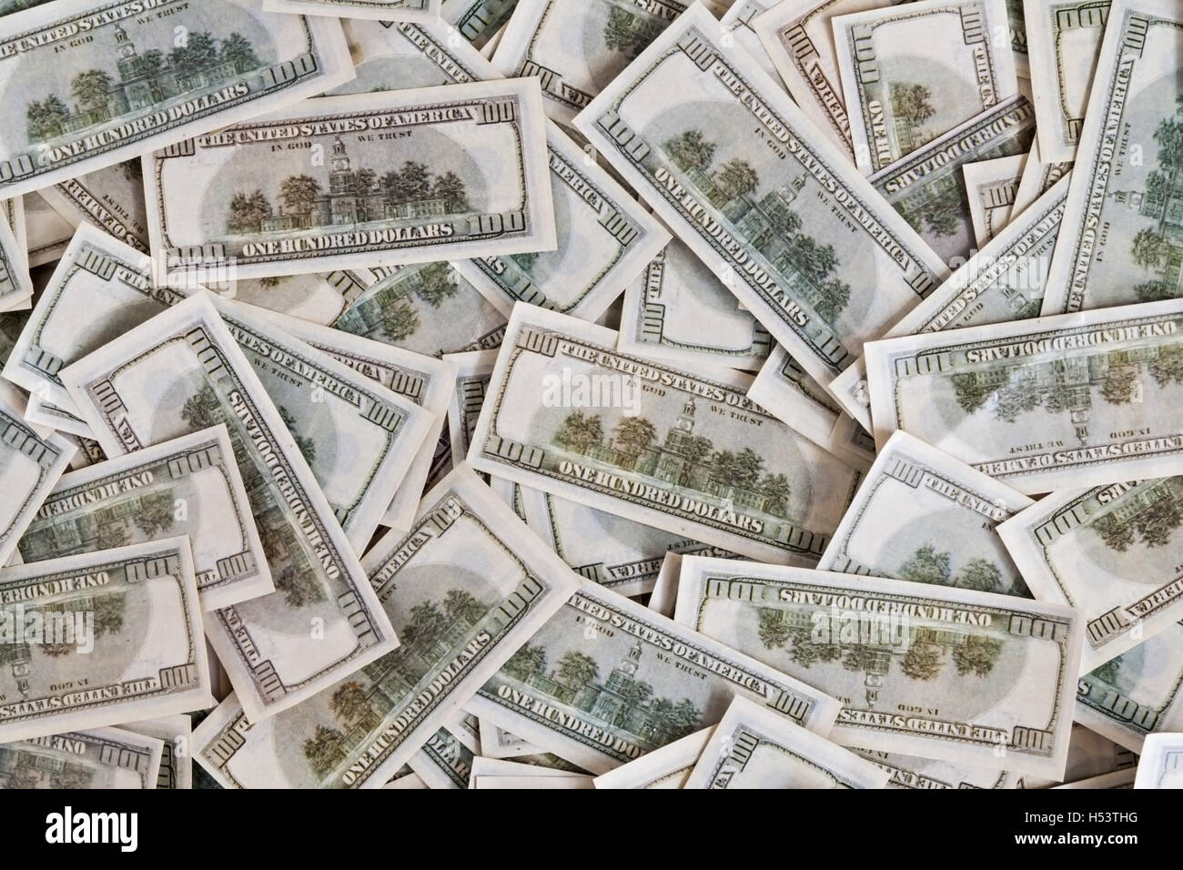 many 100 dollars background Stock Photo - Alamy