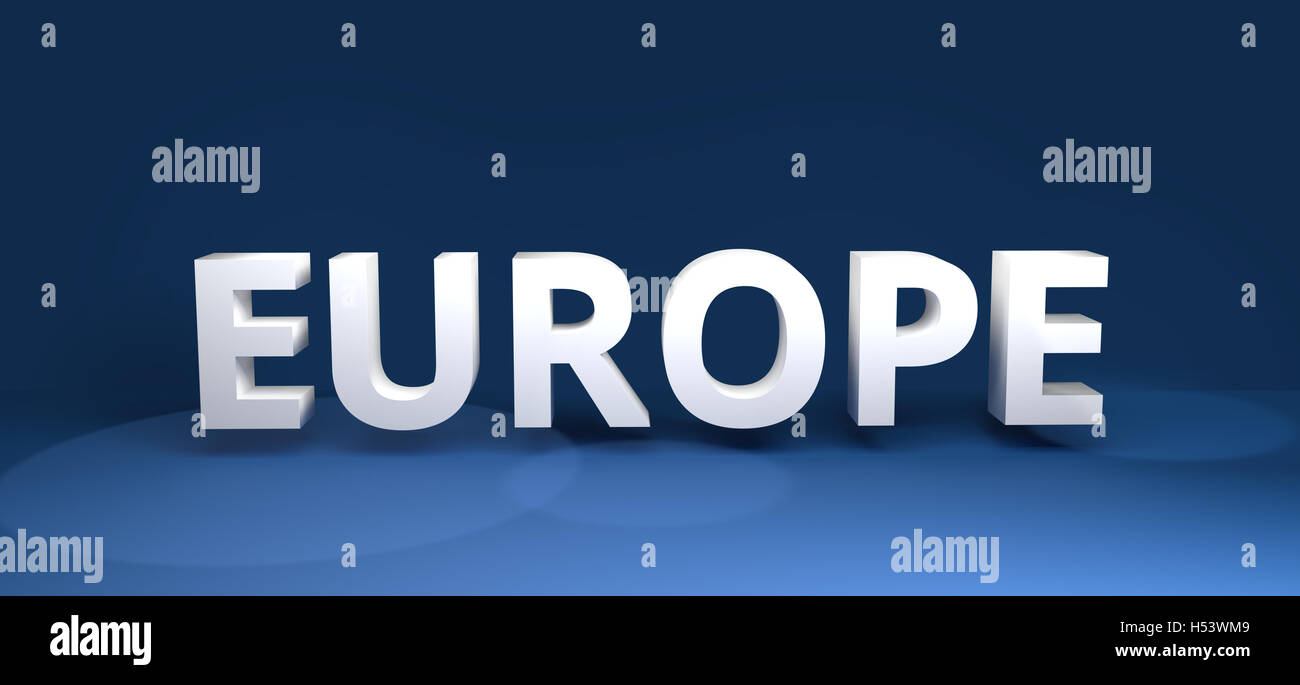 Europe 3d render european bold design Stock Photo - Alamy