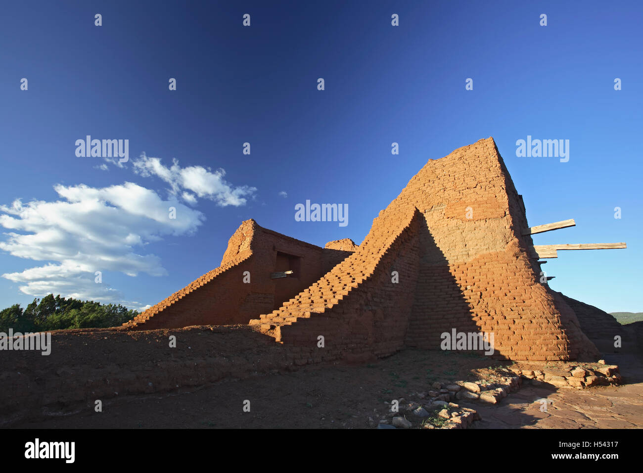 Mission church, Pecos National Historical Park, Pecos, New Mexico USA ...